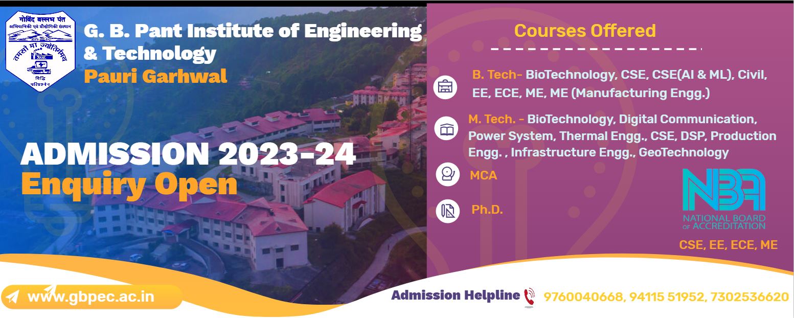 Home page - Govind Ballabh Pant Institute of Engineering & Technology ...